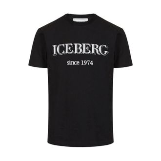 Iceberg Branding Stitch Tee - - Tops - Herren - Schwarzk - XL