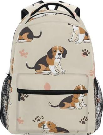 Generic Chien Beagle Sac &Agrave; Dos Antivol Cartables Scolaires L&eacute;ger Sacs A Dos Pour V&eacute;lo Sport Randonn&eacute;e 29X40Cm