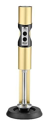 Ritter Decken stilo 7, mixeur plongeant sans fil, bras mixeur plongeant enti&egrave;rement m&eacute;tallique avec batterie rechargeable, fabriqu&eacute; en Allemagne, or
