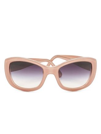 Chanel logo square-frame sunglasses - Rosa