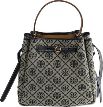 Tory Burch sac seau Romy &agrave; monogramme T - Bleu