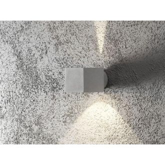 Konstsmide Au&szlig;enwandleuchte modena eckiger Wandspot Up-Down, H&ouml;he 9cm, Grau