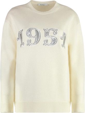 Max Mara Femme, Pulls, Blanc, Taille: 36 FR Maille Ras du Cou