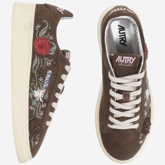 Autry Dallas Low Womens Sneakers Brown Suede Leather Trainers