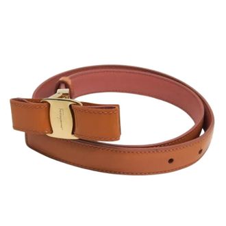 Ferragamo Pre-owned Leder grtel - - Pre-owned - Damen - Orange - ONE SIZE