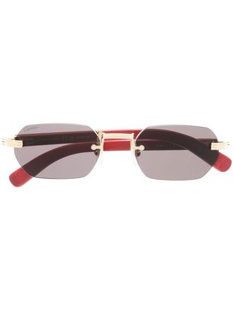 Cartier lunettes de soleil &agrave; monture g&eacute;om&eacute;trique - Or