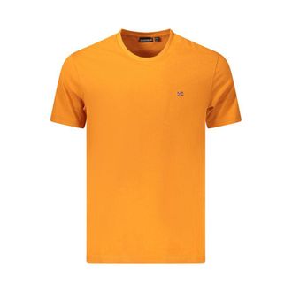 Napapijri Arancione Baumwoll Herren T-Shirt