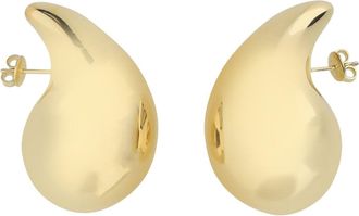 Bottega Veneta Womens Drop Earrings Yellow Gold Silver