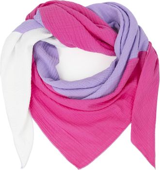 Glamexx24 Damen XXL Schal Dreieckschal Dreieckstuch Halstuch musselin Schal Poncho viele Farbkombinationen aus Baumwolle made in italy