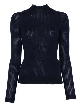 Lacoste ribbed top - Blau