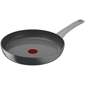 T-fal Poêle 28 cm, Induction, Revêtement antiadhésif céramique, Indicateur de cuisson Thermo-Signal, Eco-conception, Cuisson saine, Fabriqué en France, Rene