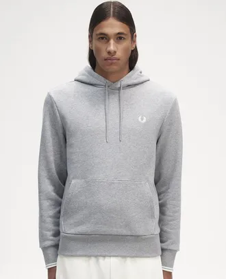Fred Perry Herren Kapuzen-Sweatshirt mit Kontrastbesatz