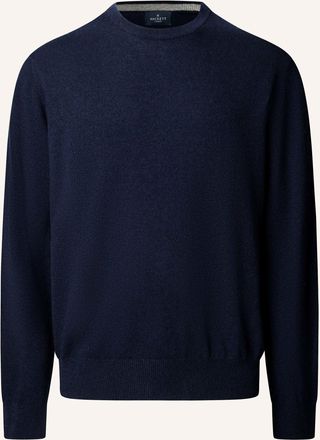 Hackett Pullover Merino Cash Mix Crew blau