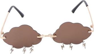 Beaupretty Lunettes de Soleil sans Monture Effet Vague Femme Accessoire Mode pour Conduite et Vacances 146X14X41 CM