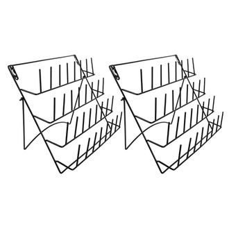 BESPORTBLE 2 St&uuml;ck Wandregale aus Robustem Eisen Wandmontiert Multifunktionale Wandaufbewahrung f&uuml;r K&uuml;che und Bad Modernes Metallregal mit Gro&szlig;em Stauraum