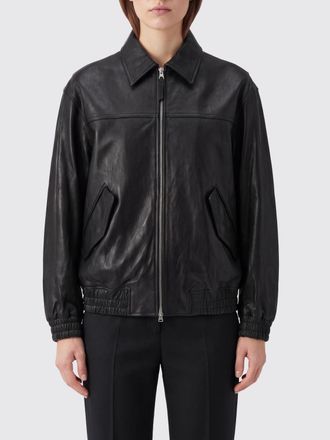 Dunst Bomber en cuir dagneau avec col classique et &eacute;paules tombantes