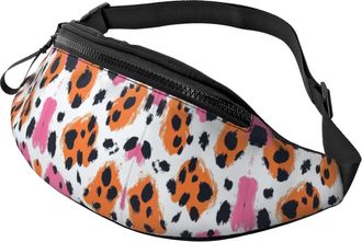 Generic Mit Rei&szlig;verschluss Umh&auml;ngetaschen Leopardenmuster H&uuml;fttaschen Umh&auml;ngetaschen Brustbeutel F&uuml;r Fahrrad Outdoor Radfahren 14X35Cm
