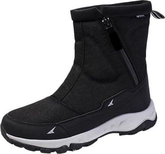 Generic Bottes de neige dhiver pour homme, bottines pour homme, fermeture &eacute;clair lat&eacute;rale, bottes de marche, l&eacute;g&egrave;res et chaudes, confortables au toucher, chau