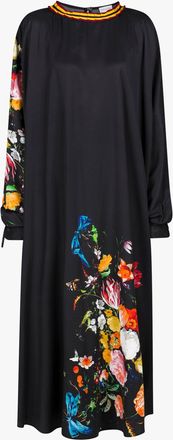 Dries Van Noten Floral-Print Dress - Black