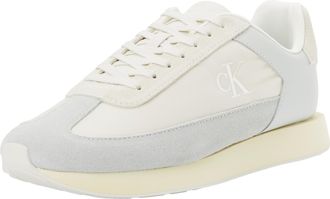 Calvin Klein Damen Retro Runner Laceup Wingt Mix Yw0Yw02061 Low Top, BEIGE (Dk Ecru/Pearl Grey/Marshmallow), 40 EU