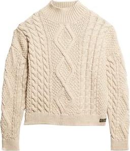 Superdry Aran W6110547A Polo Jumper W6110547A Ecru Taille 10, &Eacute;cru, 38