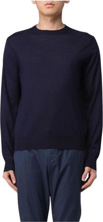 Ballantyne Homme, Pulls, Bleu, Taille: 2XL Merino Wool Crew Neck Sweater