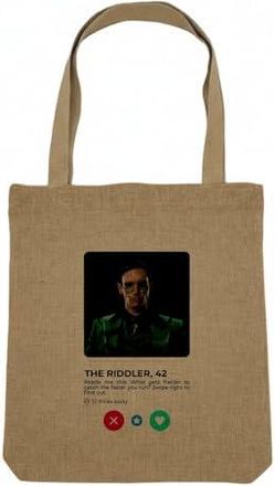 Fabulous Sac Shopping Tote Bag Aspect Lin - The Riddler Comics Comic books Social Network Meeting Love - Sac de Courses Toile Epaisse 360g Beige Naturel Cabas 