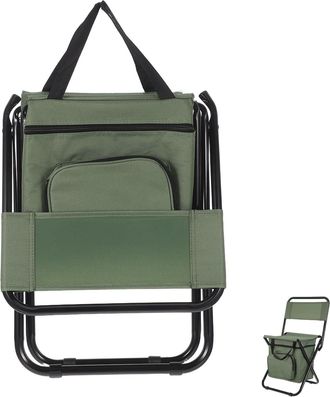 BESPORTBLE Cabilock Campingstuhl Faltbar mit R&uuml;ckenlehne und Integrierter K&uuml;hltasche Leichter Outdoor Wanderstuhl f&uuml;r Angeln Camping Picknick und Strand Tragbare