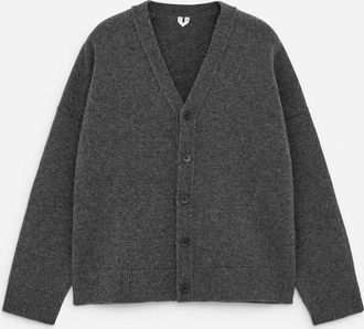Arket Wollstrickjacke Mit V-Ausschnitt -Grau