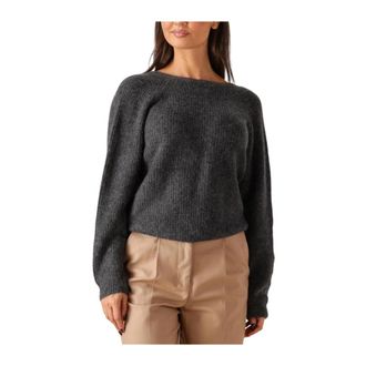 Second Female Flare Strickpullover - - Knitwear - Damen - Grau - S