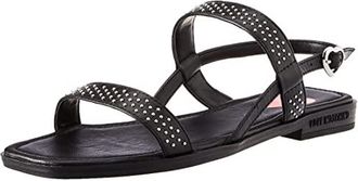 Love Moschino Femme Sandalo Sandale, Noir, 40 EU