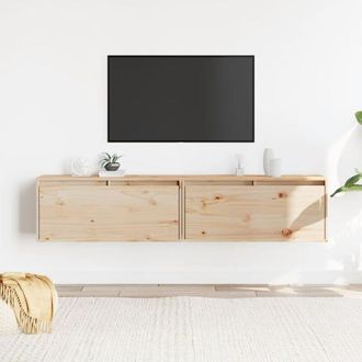vidaXL Vidaxl - Armoires murales 2 pcs 80x30x35 cm Bois de pin massif