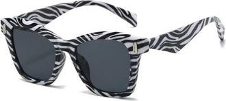 Generic Lunettes de soleil design 2025 pour femmes mode vintage lunettes de soleil f&eacute;minines nuances UV400 hommes luxe, z&egrave;bre, taille unique