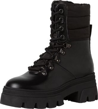Tamaris Damen Schnürstiefel Blockabsatz; BLACK/schwarz; 40 EU