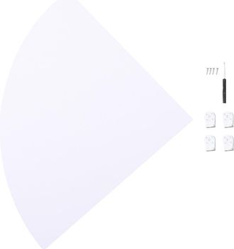 BESPORTBLE TOVINANNA Weißes Wandmontiertes Eckregal Dreieckiges Schwebendes Aufbewahrungsregal für Küche Schlafzimmer Bad Platzsparend Stabil Vielseitig für Schl