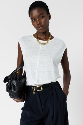 Gerard Darel D&eacute;bardeur en lin - MICHELE - Blanc