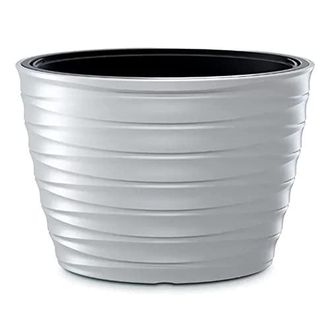 Prosperplast Ovaler Topf, 55 l, mit Tank, Ma&szlig;e (mm) 593 x 393 x 420, Farbe: Wei&szlig;, Grande