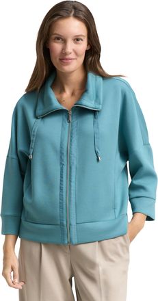 Tom Tailor Damen 1047715 Boxy Fit Scuba Sweatjacke, 31666-Tropical Teal, M