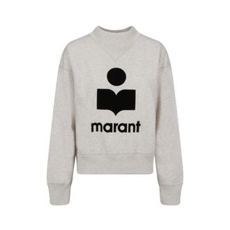 Isabel Marant Baumwoll Moby Sweatshirt mit Iconic Logo - - Sweatshirts & Hoodies - Damen - Grau - S