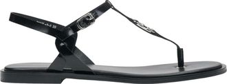 Estro & Luminara Femme, Chaussures, Noir, Taille: 39 EU Sandales Tongs en Cuir