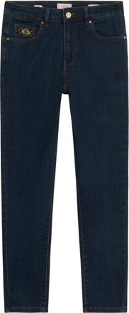 Oltre Skinny Jeans mit Schnallen-Detail - - Jeans - Damen - Blau - XL