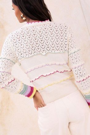 Lipsy Strickpullover Lipsy Lang&auml;rmeliger Rundhalspullover, Regular (1-tlg)