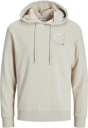 Jack & Jones Hood Jjverner Sweat à Capuche, Beige Clair, S Homme