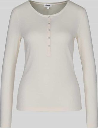 s.Oliver Red Label Slim Fit Langarmshirt aus Baumwoll-Lyocell-Mix