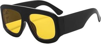 Generic Lunettes De Soleil Carr&eacute;es &Agrave; Grande Monture For Hommes Et Femmes, Tendance, For Lext&eacute;rieur, Les F&ecirc;tes La Conduite(Yellow)