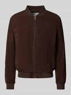 Profuomo Lederjacke mit Stehkragen und Rei&szlig;verschluss