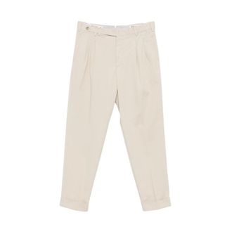 Pantaloni Torino Bundfaltenhose mit Umschlag - - Trousers - Herren - Beige - L