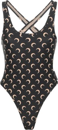 Marine Serre Femme, Maillots de bain, Noir, Taille: 40 FR Moon Printed Jersey One-Piece
