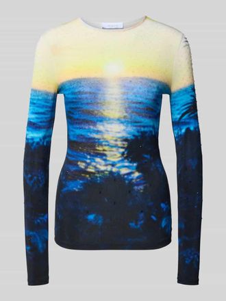 Paco Rabanne Slim Fit Longsleeve aus Viskose-Mix