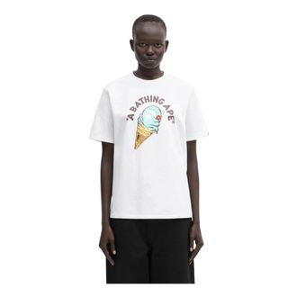 A Bathing Ape Ice Cream T-Shirt - - Tops - Damen - Wei&szlig; - XS